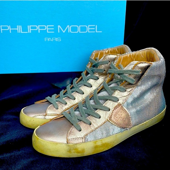 phillipe model paris | Shoes | Philippe Model Paris All Star Metallic ...